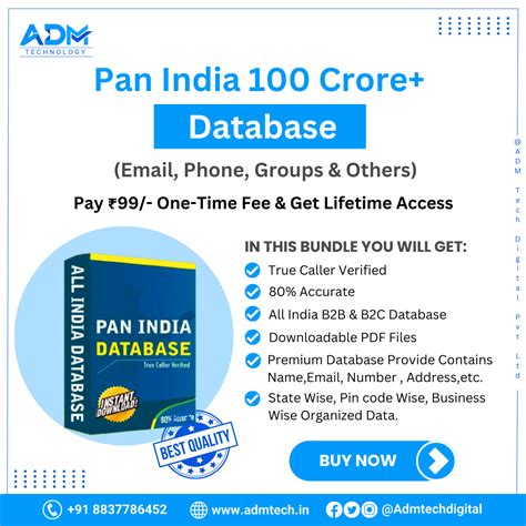 Pan India 100 Crore Database Admtech Digital Solutions