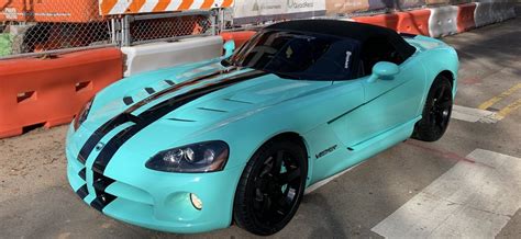 Tiffany Blue Viper Wrap Over Venom Red R Viper