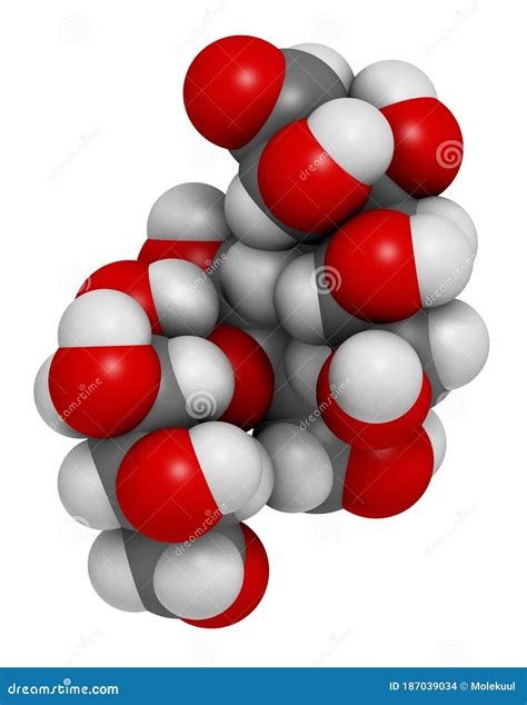 Maltodextrin Food Additive Molecule 3d Rendering Stock Illustration