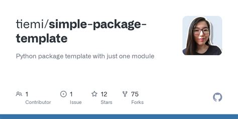 Github Tiemisimple Package Template Python Package Template With