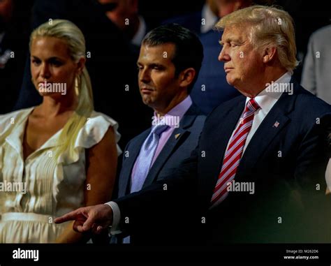 Cleveland Ohio Usa 20th July 2016 Vanessa Trump Her Husband Donald Trump Jr Presidentil