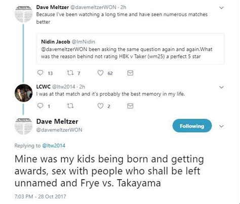 Dave I Have A Lot Of Sex Meltzers Favorite Memories Scjerk