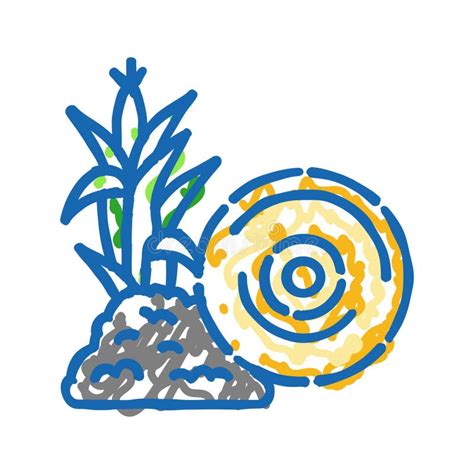 Ilustração De Odle Do ícone De Biomassa De Matéria Prima Ilustração Do