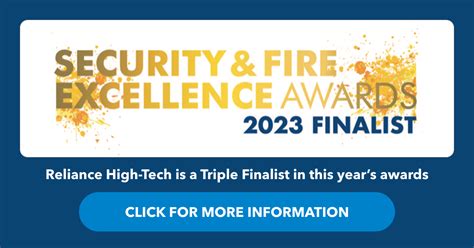 Security And Fire Excellence Awards 2023 Reliance High Tech
