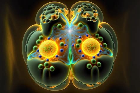 Premium Photo Abstract Model Of Formed Individual Nuclei In Process