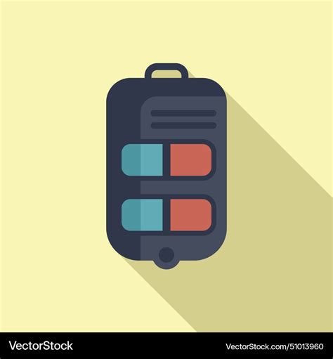 Alert Smart Key Icon Flat Control Vehicle Vector Image