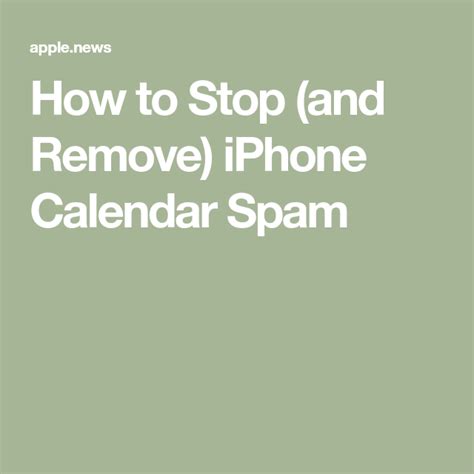 How To Stop And Remove Iphone Calendar Spam — Readers Digest Calendar Readers Digest Spam