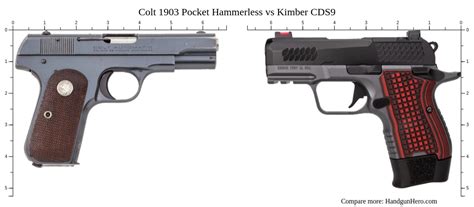 Colt 1903 Pocket Hammerless Vs Kimber Cds9 Size Comparison Handgun Hero