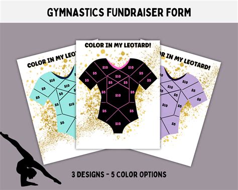 Dance Fundraiser Gymnastics Fundraiser Color My Leotard Fundraiser
