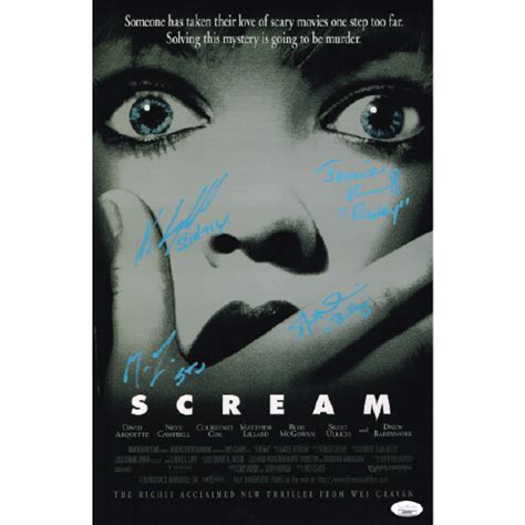 Scream Cast Autographed 11x17 Poster 4 Signatures Jsa Certified Coa