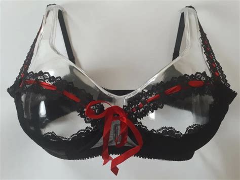 Shirley Of Hollywood Black Peek A Boo Open Cup Bra 32 34 Erotic Boob