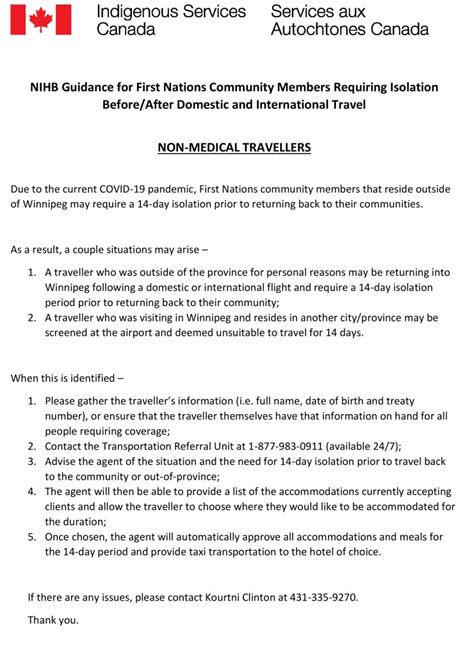 Nihb Guidance Non Med Sioux Valley Dakota Nation