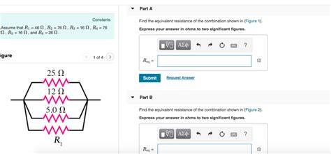 Solved Part A Constants Find The Equivalent Resistance Of