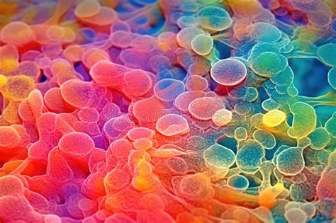 Microscopic View Of Cells Generative Ai Stock Illustration Illustration Of Health Cellular