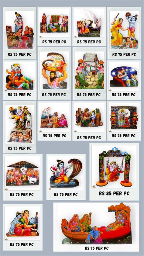 Krishna Baal Leela Full Set Of 20 Pc Mdf Set Of Bal Kanha Lila