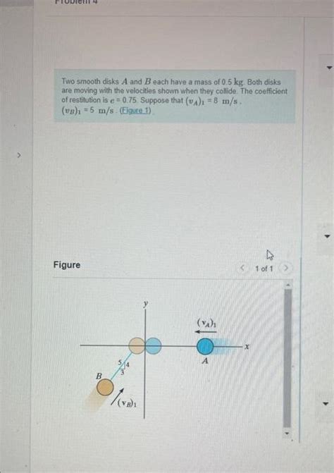 solved two smooth disks a and b each have a mass of 0 5 kg
