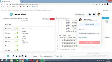 today i have solved maximise product using java piyush sahu