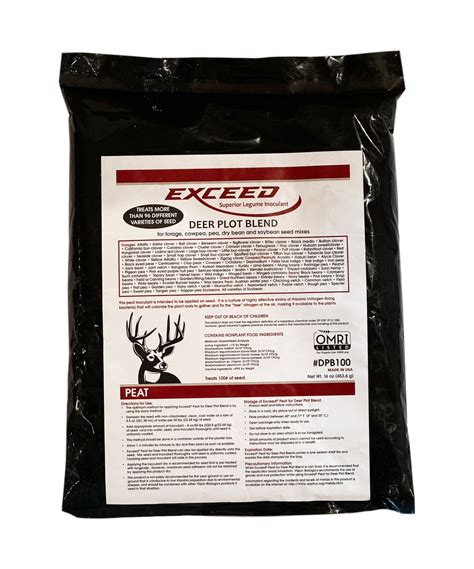 Exceed® Peat Deer Plot Blend Inoculant 96 Seed Varieties Hale Habitat And Seed