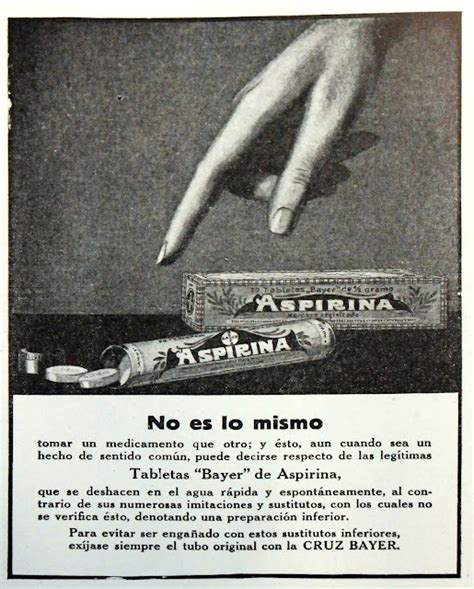 Un Dermatólogo En El Museo Historia De La Aspirina Iii Publicidad Los Primeros Años