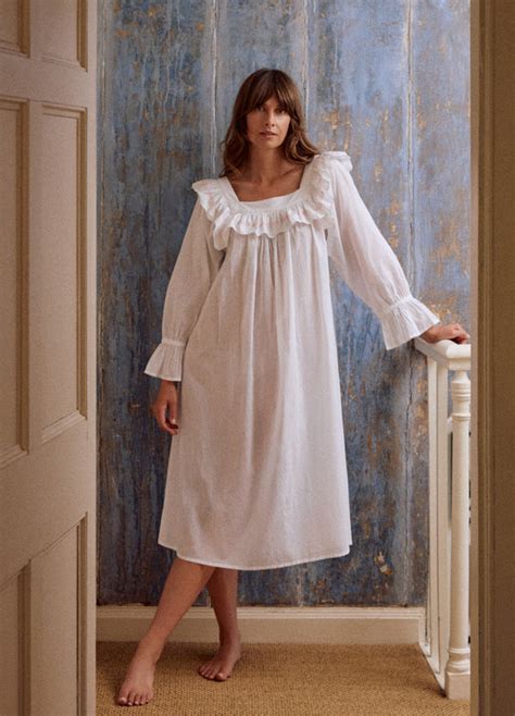 Frankie White Cotton Embroidered Nightdress If Only If Nightwear If