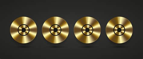 group of four red blank button template with metal texture chrome