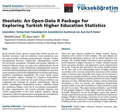 Mustafa Cavus Phd On Linkedin Rstats Turkish Highereducation Stats
