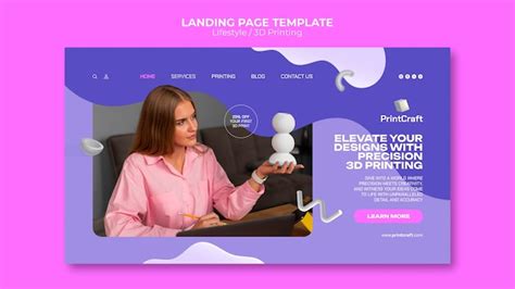 Free PSD Flat Design Lifestyle Landing Page Template