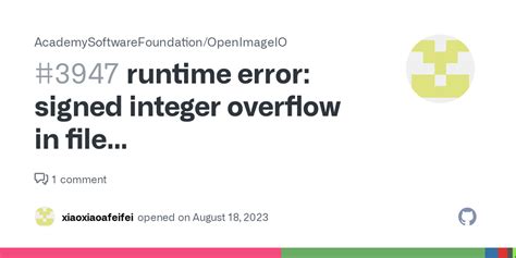 Runtime Error Signed Integer Overflow In File Src Bmp Imageio Bmpinput Cpp Issue
