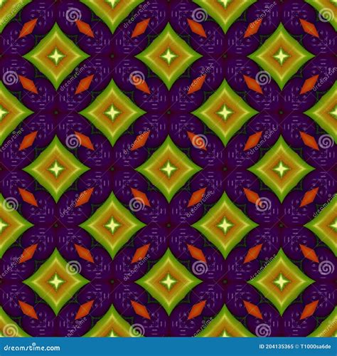 Colorful Symmetrical Repeating Patterns For Textiles Ceramic Tiles