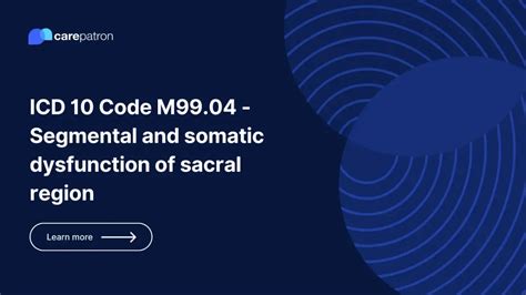 M99 04 Segmental And Somatic Dysfunction Of Sacral Region