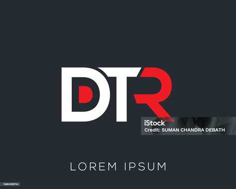 Alphabet Dtr Combination Logo Design Template Stock Illustration