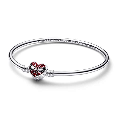 Pandora Moments Marvel Spider Man Mask Clasp Bangle Užsegimas Pandora