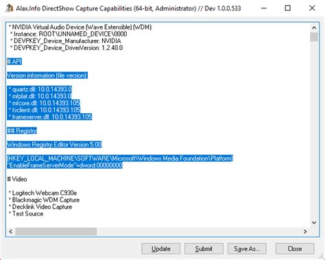 DirectShowCaptureCapabilities And MediaFoundationCaptureCapabilities API Version Of