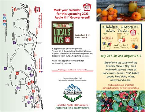 2023 Apple Hill Summer Harvest Days Trail By Apple Hill® Growers