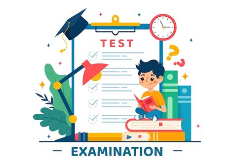 Ilustración Vectorial De Papel De Examen Con Formulario De Examen En