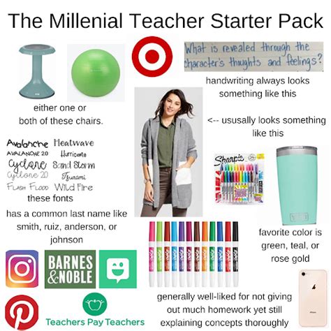 Millennial Teacher Starter Pack Rstarterpacks Know Your Meme