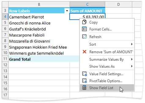 PivotTable Field List WPF Controls DevExpress Documentation