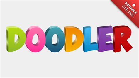 Doodler Multi Color For The New Year Text Effect Generator