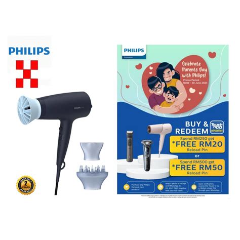 With Bubble Wrap Philips 2100w Hair Dryer With Diffuser Bhd36023