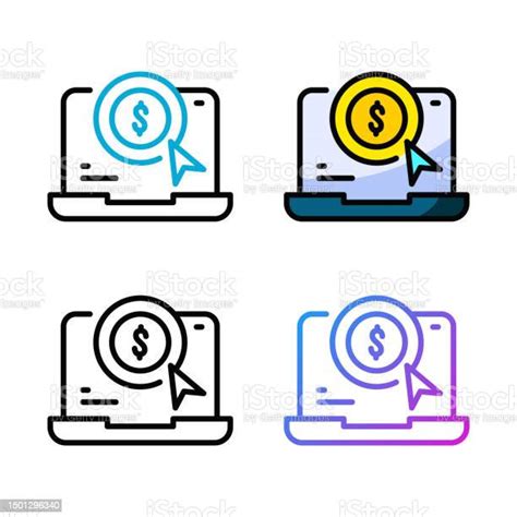 Desain Ikon Ppc Dalam Empat Variasi Warna Ilustrasi Stok Unduh Gambar Sekarang Bayar Per