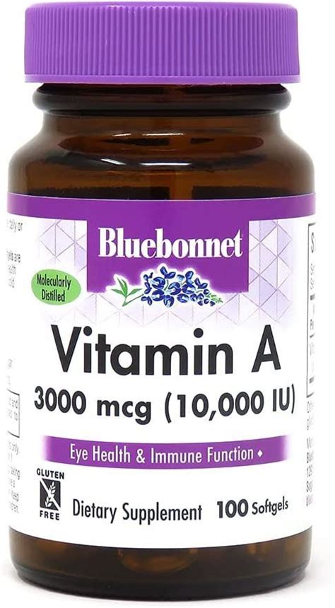 Bluebonnet Nutrition Vitamin A Витамин А 10 000 МЕ 100 капсул купить на ...