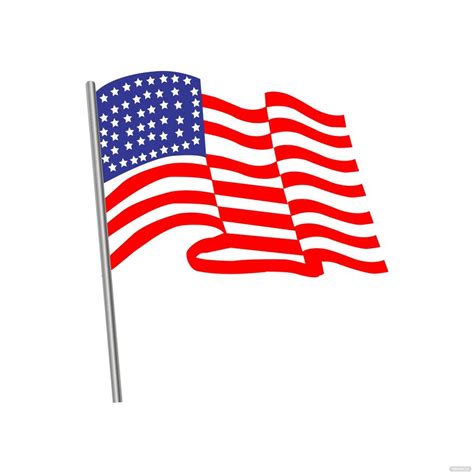 Waving American Flag Art