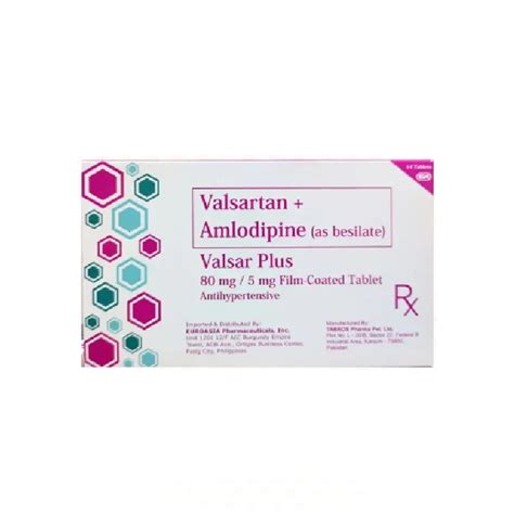 Valsar Plus 80mg5mg 1 Tablet St Joseph Drug Online Store