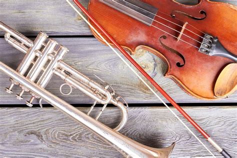 Vintage Style Musical Instuments Stock Image Image Of Chord Blow