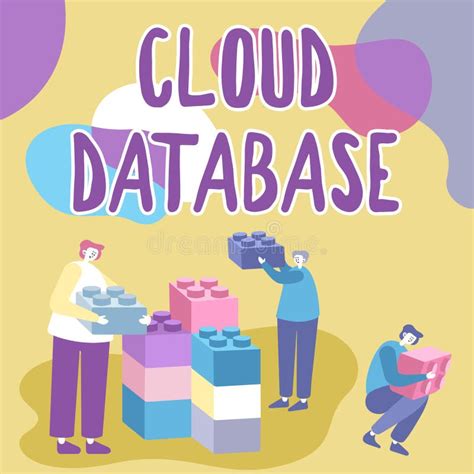 Conceptual Caption Cloud Database Internet Concept Optimized Or Built For A Virtualized