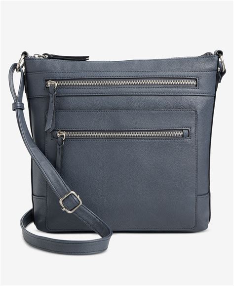 Style And Co Hudsonn Medium Crossbody Exclusively At Macys In Blue