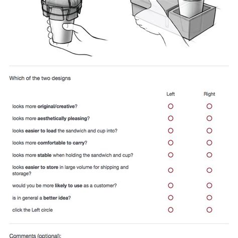 Example Pairwise Comparison For Design Evaluation Survey Download