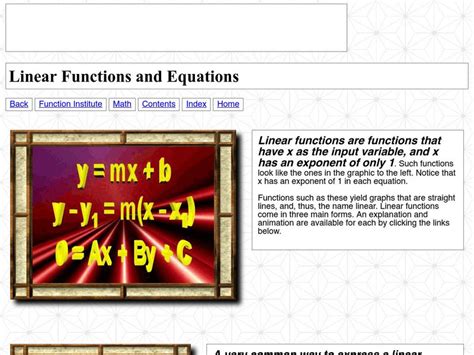 Linear Functions Activity For 9th 10th Grade Lesson Planet
