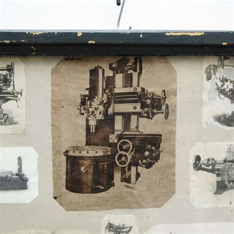 Early 20th Century French Antique Machines Collage Composition For Sale