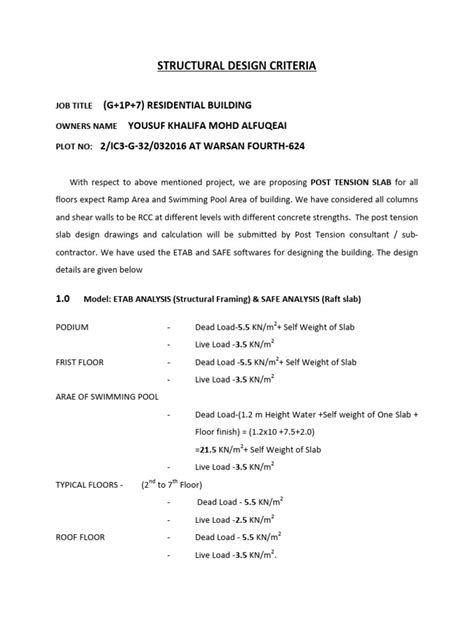 Structural Design Criteria Pdf Strength Of Materials Beam Structure